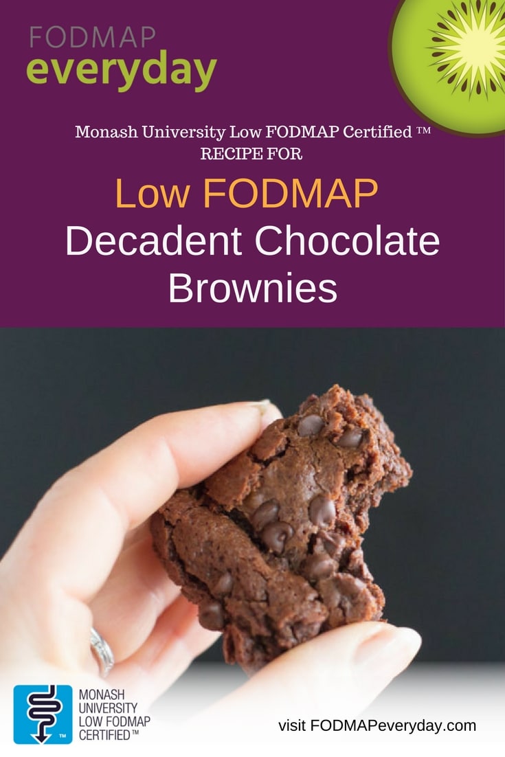 Low FODMAP Decadent Chocolate Brownies - FODMAP Everyday
