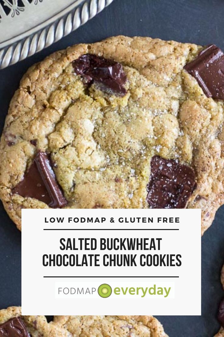 Low FODMAP Salted Buckwheat Chocolate Chunk Cookies - FODMAP Everyday