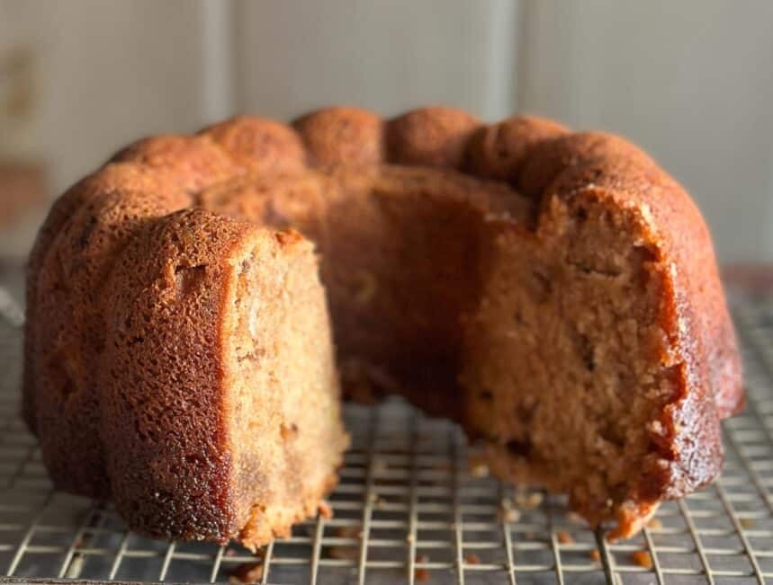 Low FODMAP Buttermilk Apple Nut Bundt Cake - FODMAP Everyday
