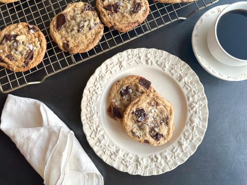 Low FODMAP Tahini Chocolate Chunk Cookies - FODMAP Everyday